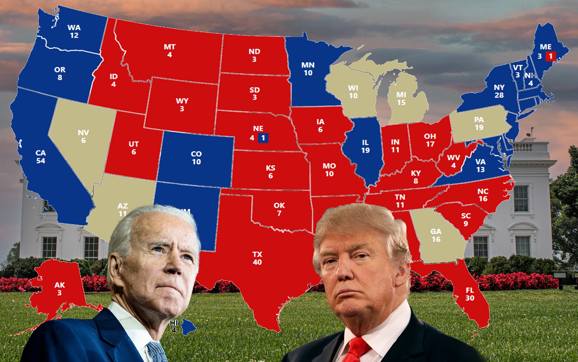 6 states will determine who will be the next US president